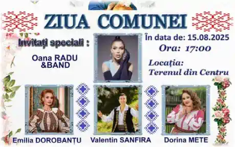 Ziua Comunei Scărișoara 2025 și Bâlciul de Sf. Maria. Concerte Oana ...